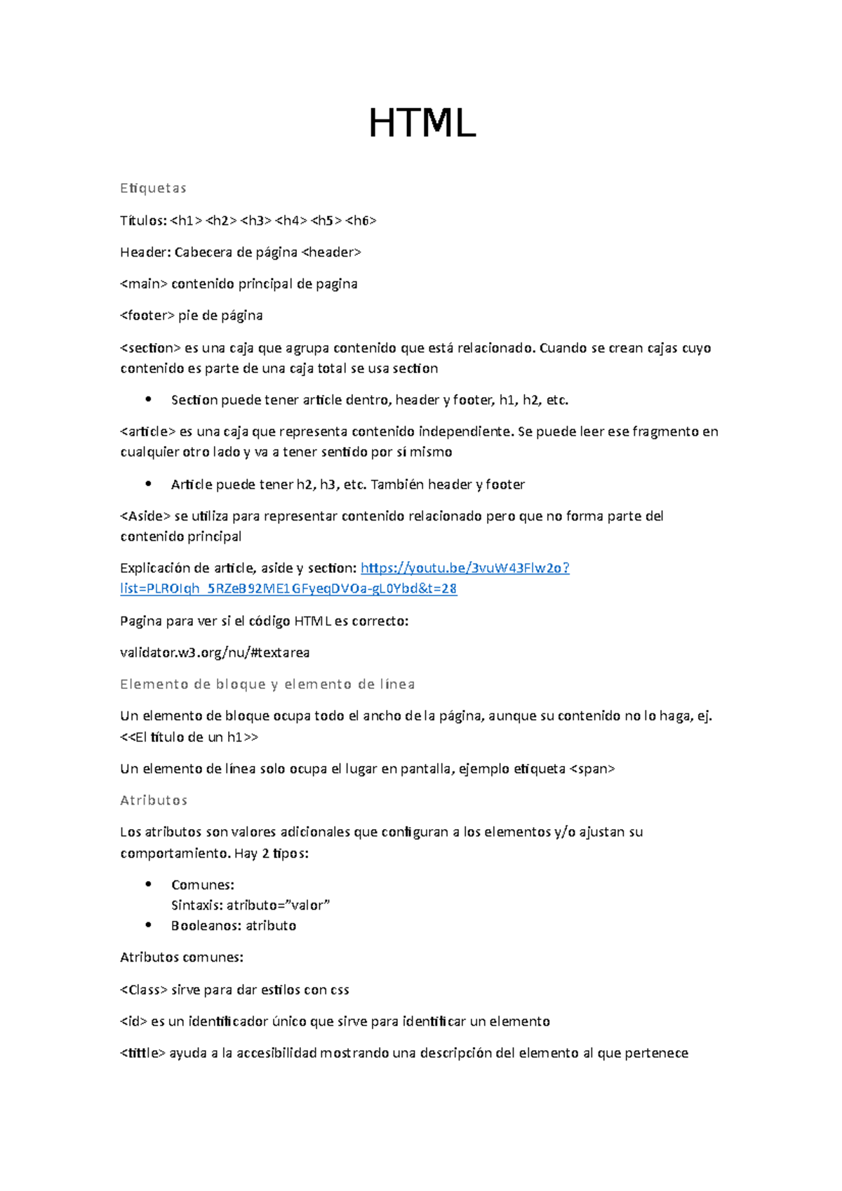 HTML - Apuntes de html - HTML Etiquetas Títulos: Header: Cabecera de ...