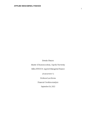 Mbafpx 5014 Emery Faith Assessment 2-1 - Evaluation of Capital Projects ...