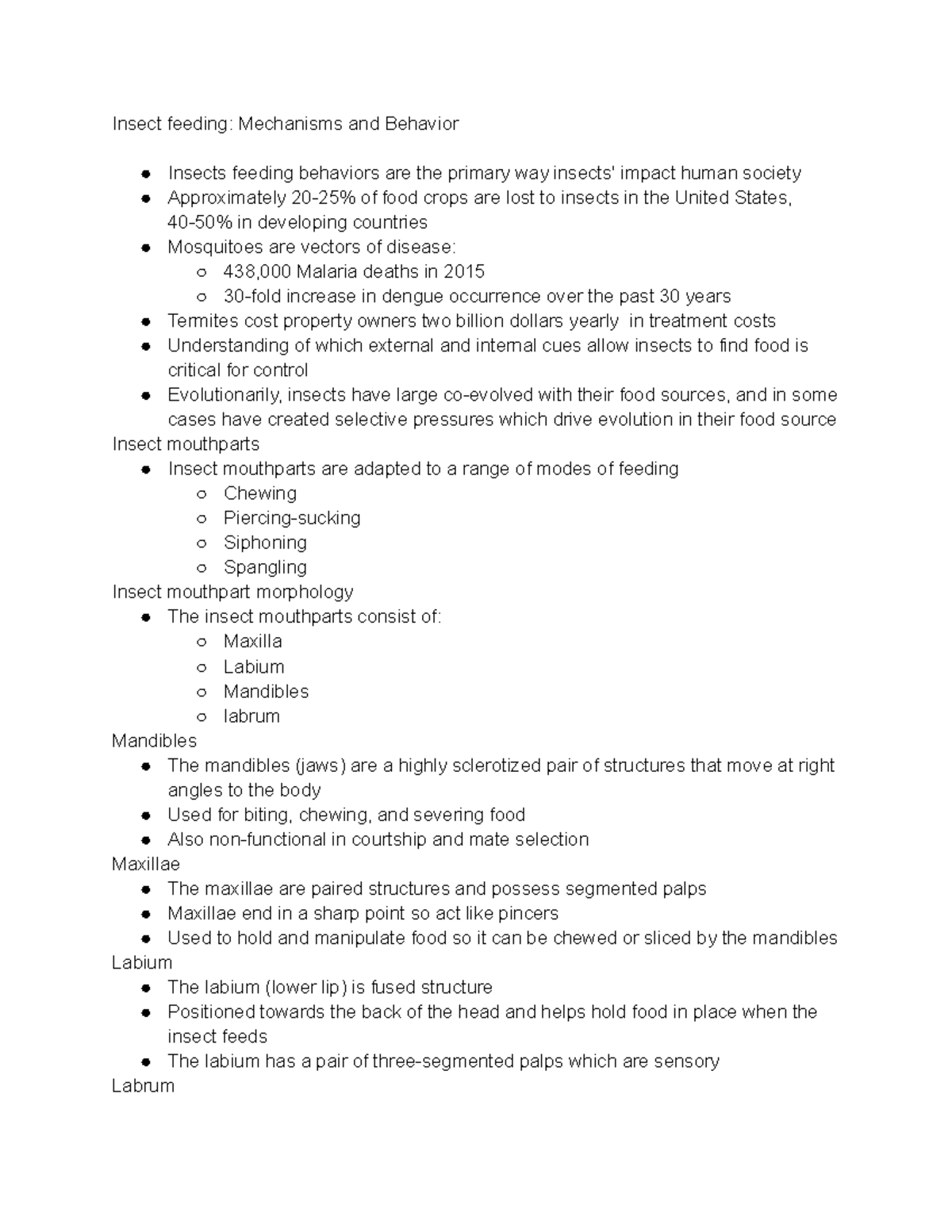 World of Insects - Insect feeding: Mechanisms and Behavior Insects ...