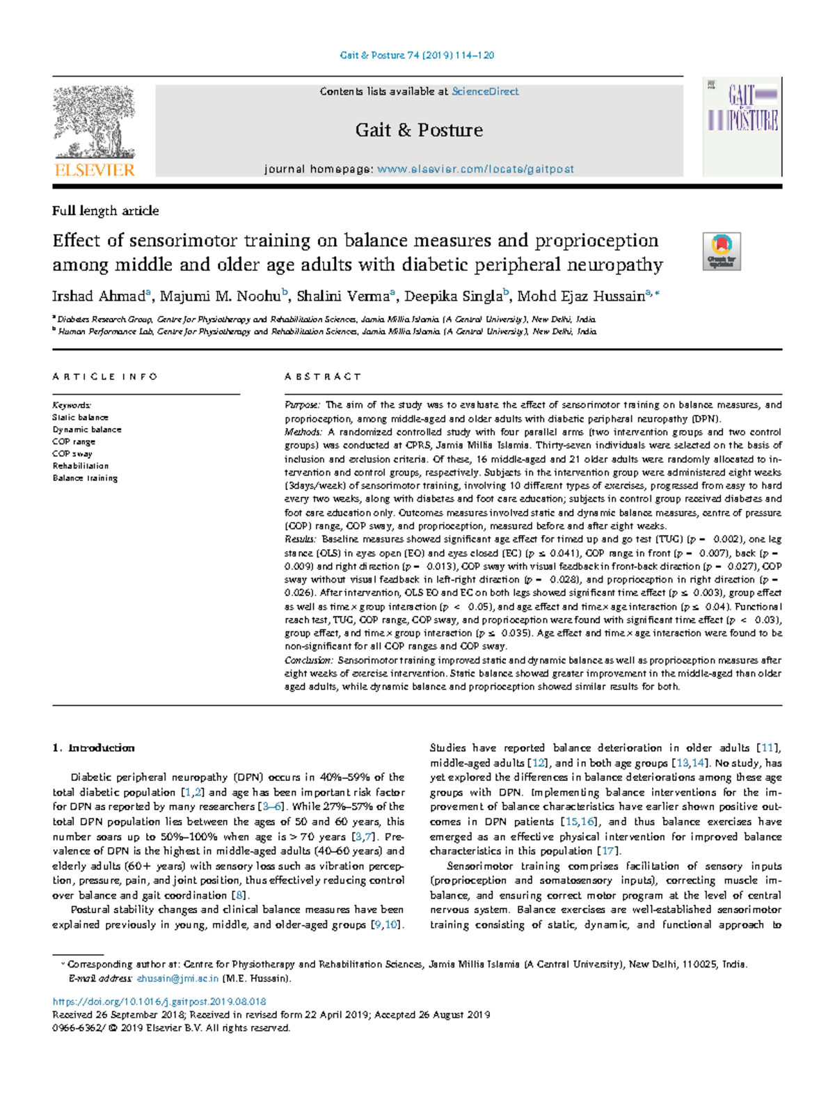 Ahmad et al 2019 - Contents lists available at ScienceDirect Gait ...