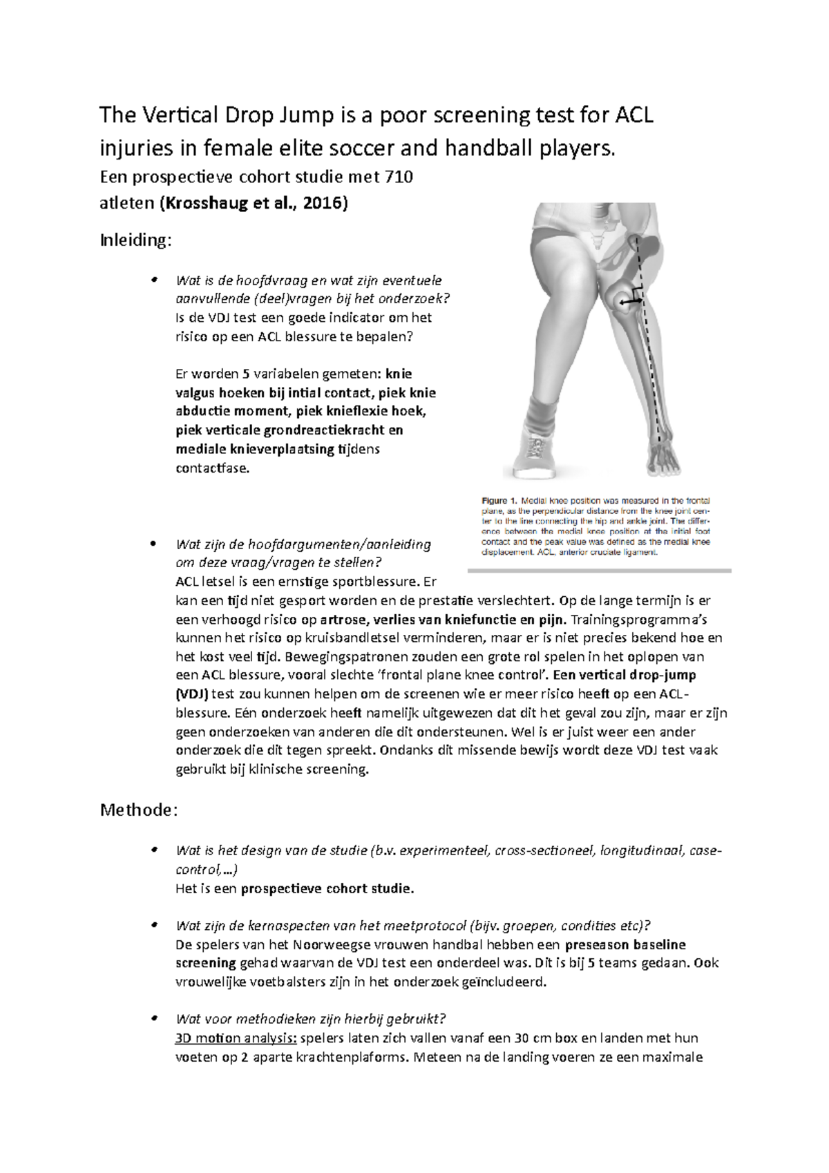 Samenvatting verplichte artikelen pathologie ACL - The Vertical Drop ...