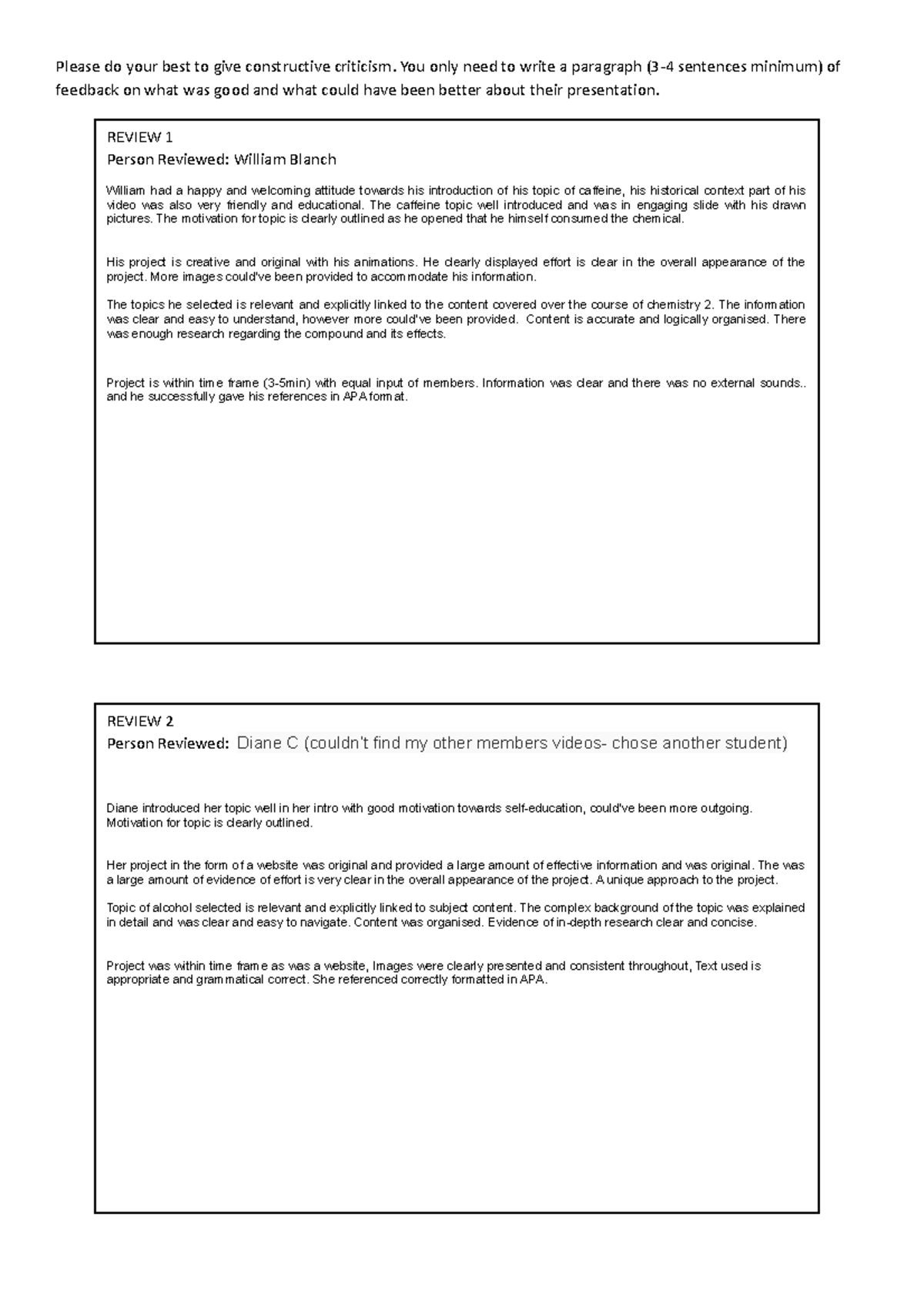 Peer Review - Your Name-1 - Please do your best to give constructive ...