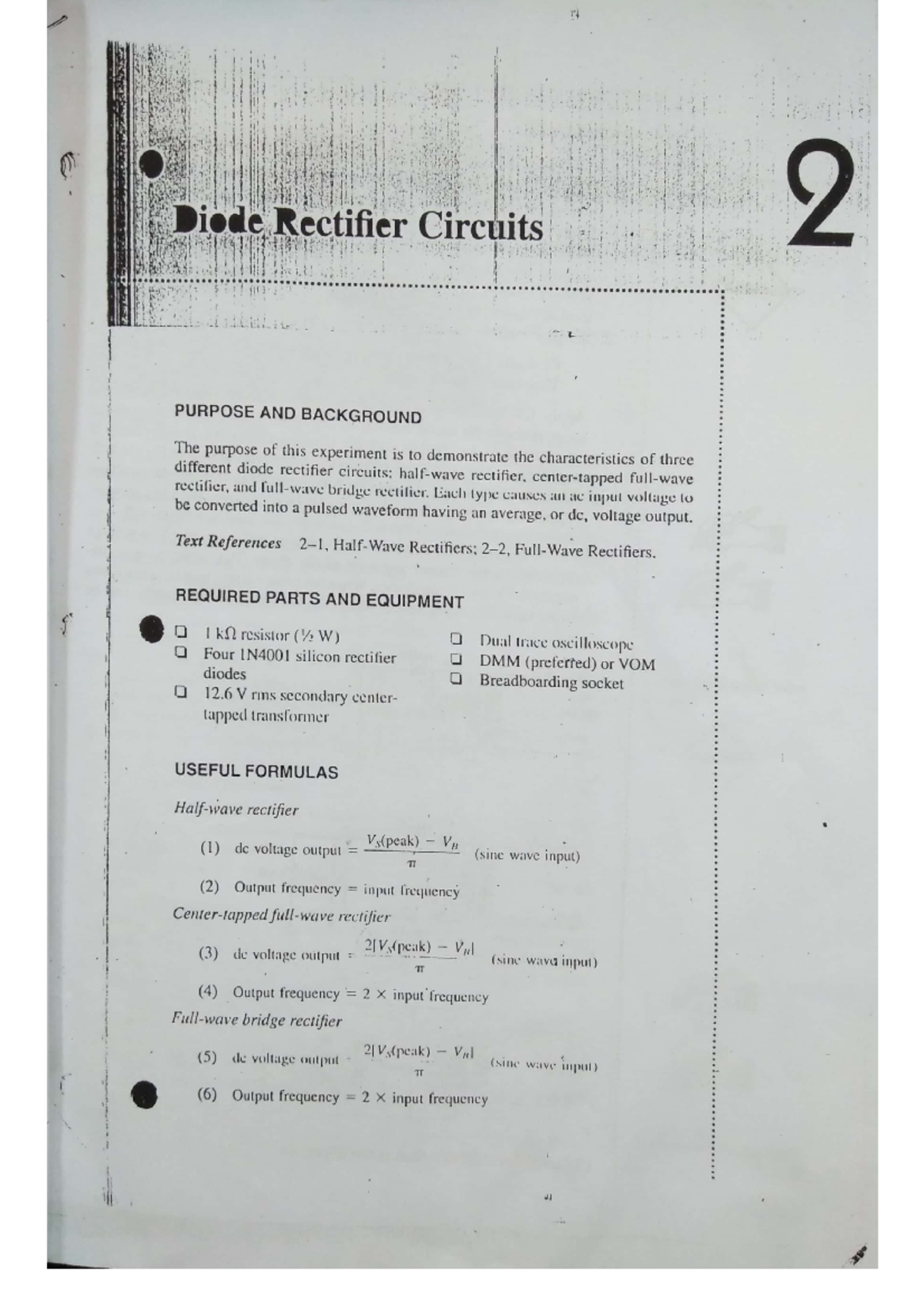 Electronics Lab manual 2 - Signals and systems - NUST - Studocu