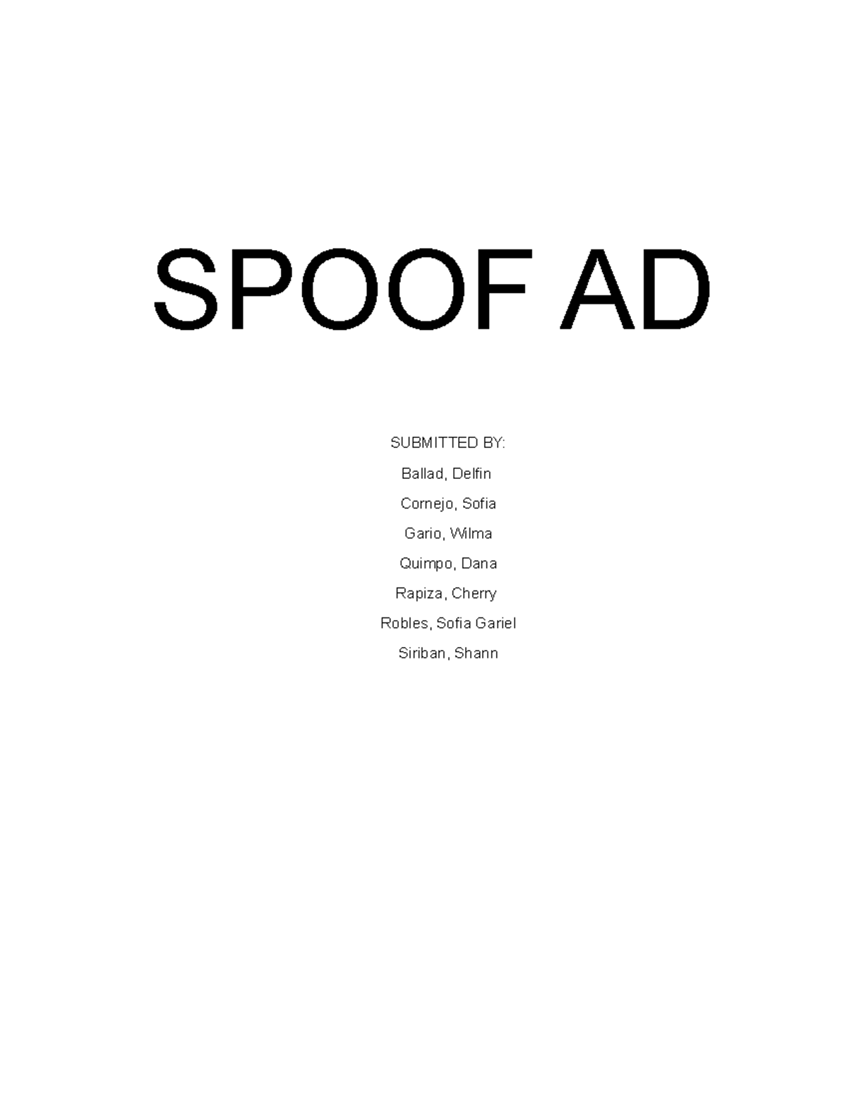 Spoof AD- Group 3 is the most important one in the world anything ...