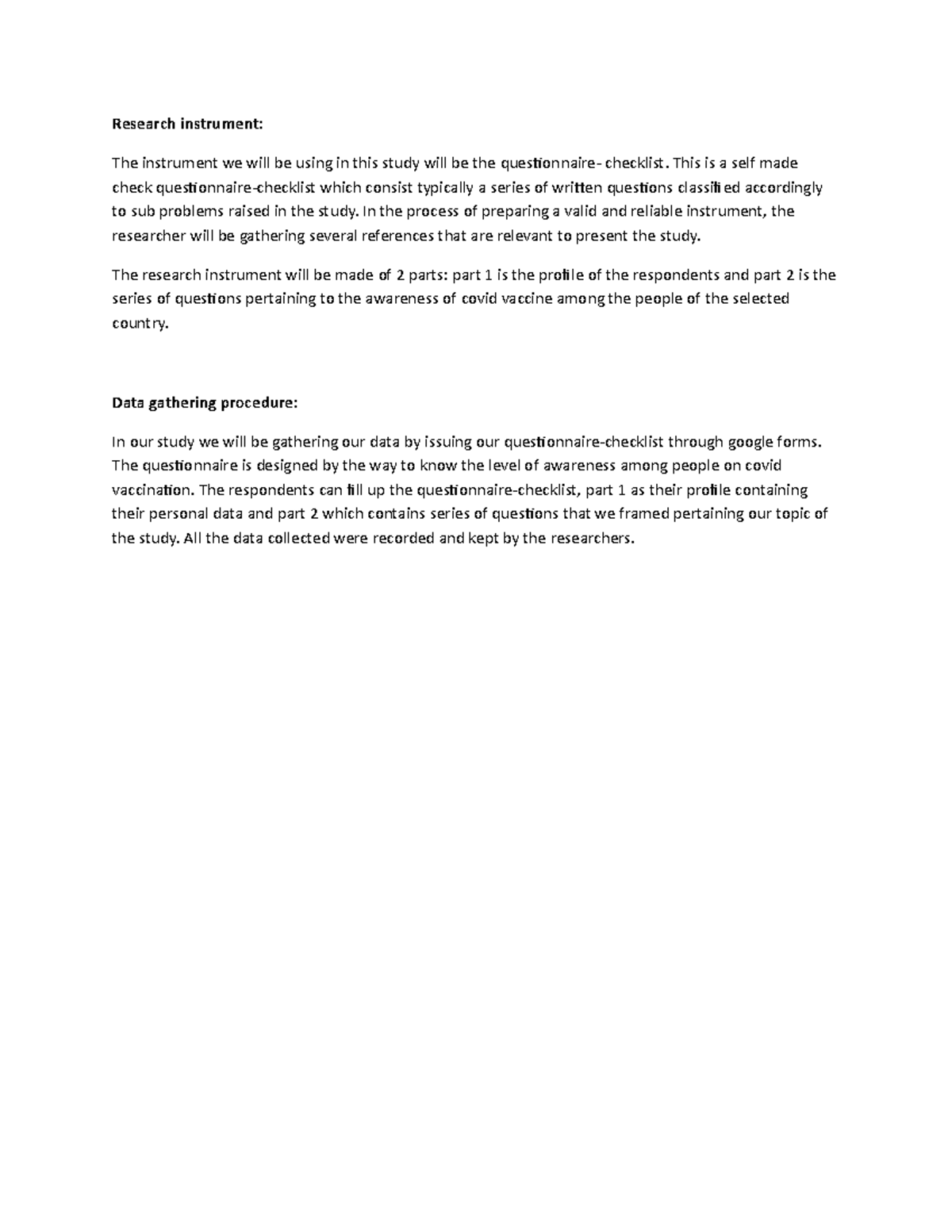 Research instru-WPS Office - Research instrument: The instrument we ...