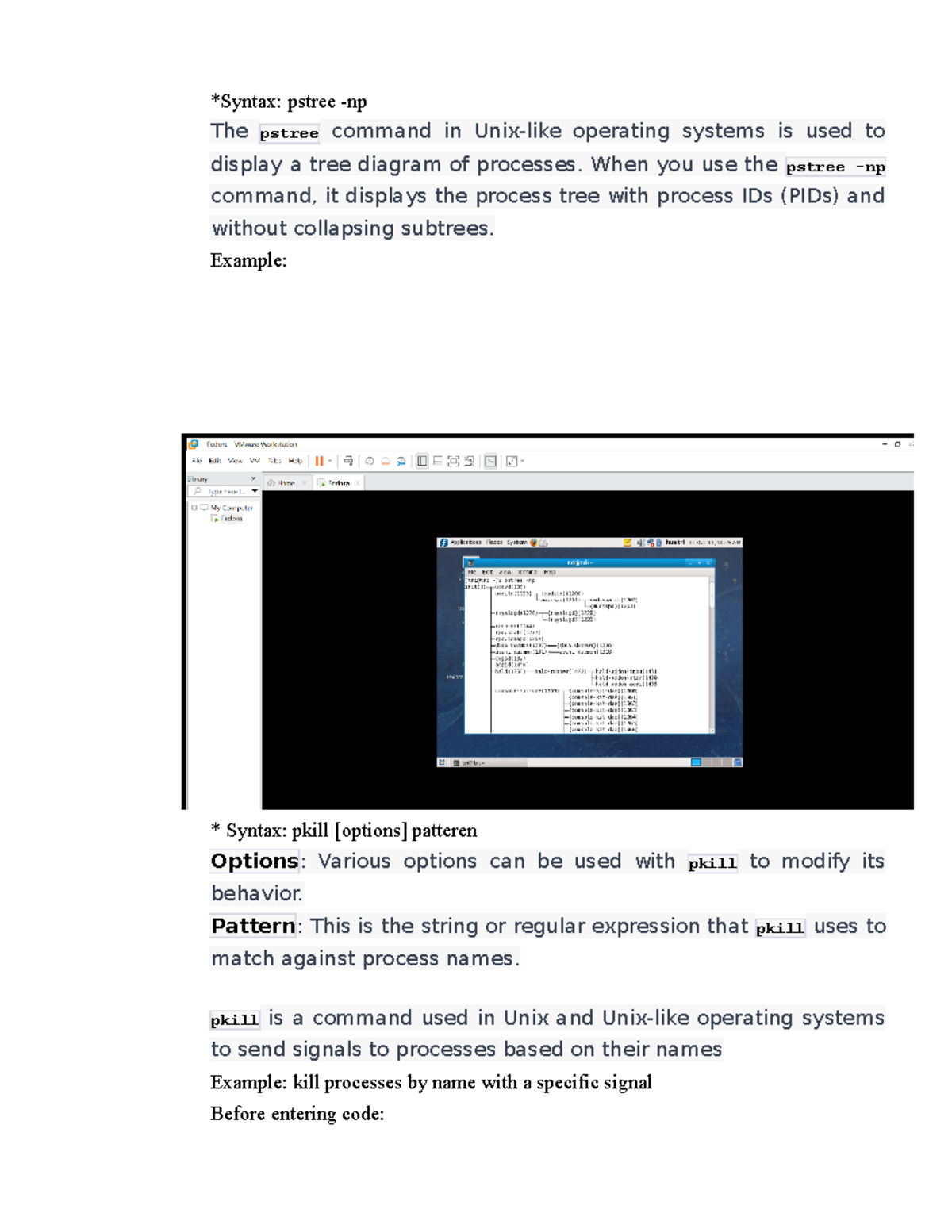 SE182903 Trần Văn Hứa Trí - *Syntax: pstree -np The pstree command in Unix-like operating - Studocu