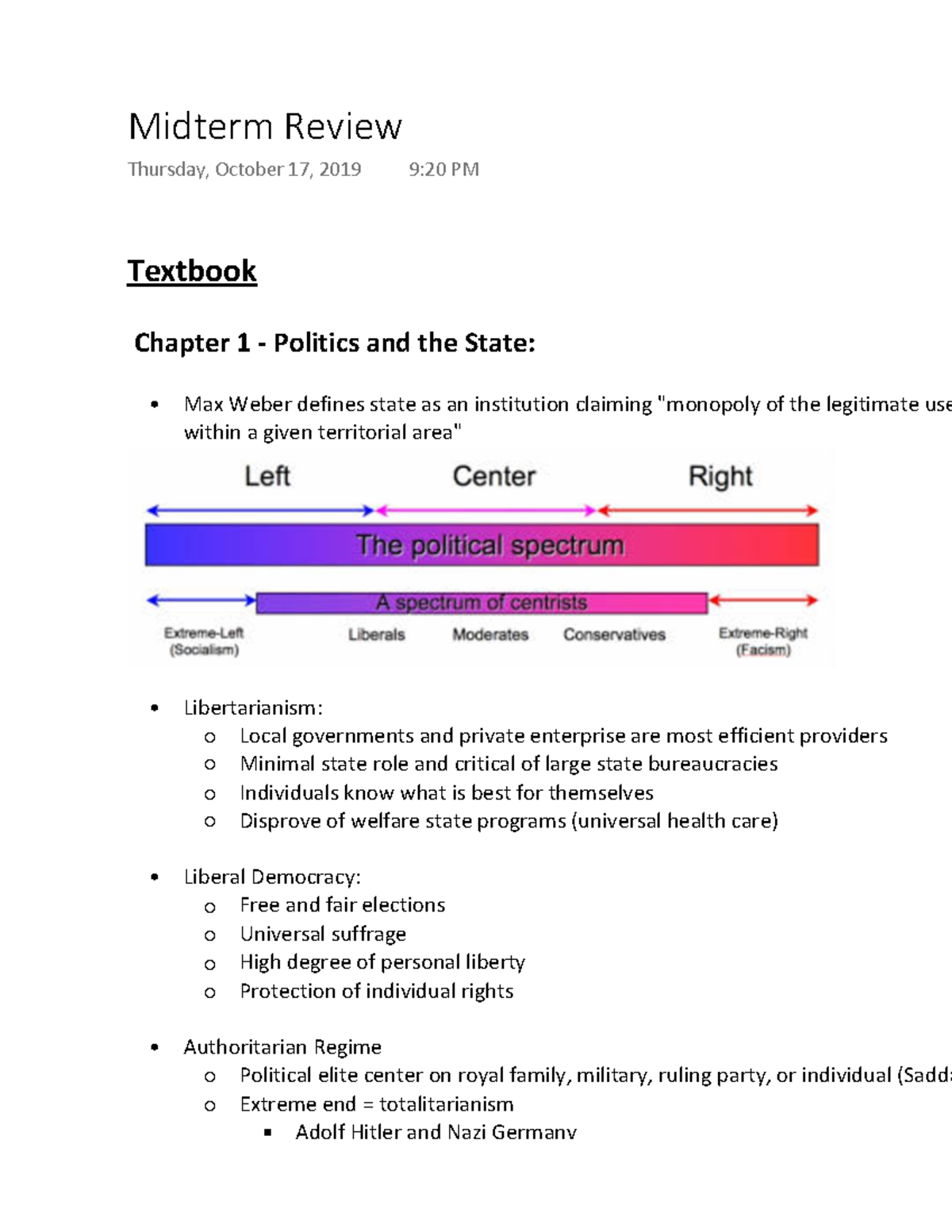 Chapters 1 5 Po101 Summaries Warning Tt Undefined Function 32 Textbook Chapter 1 Politics