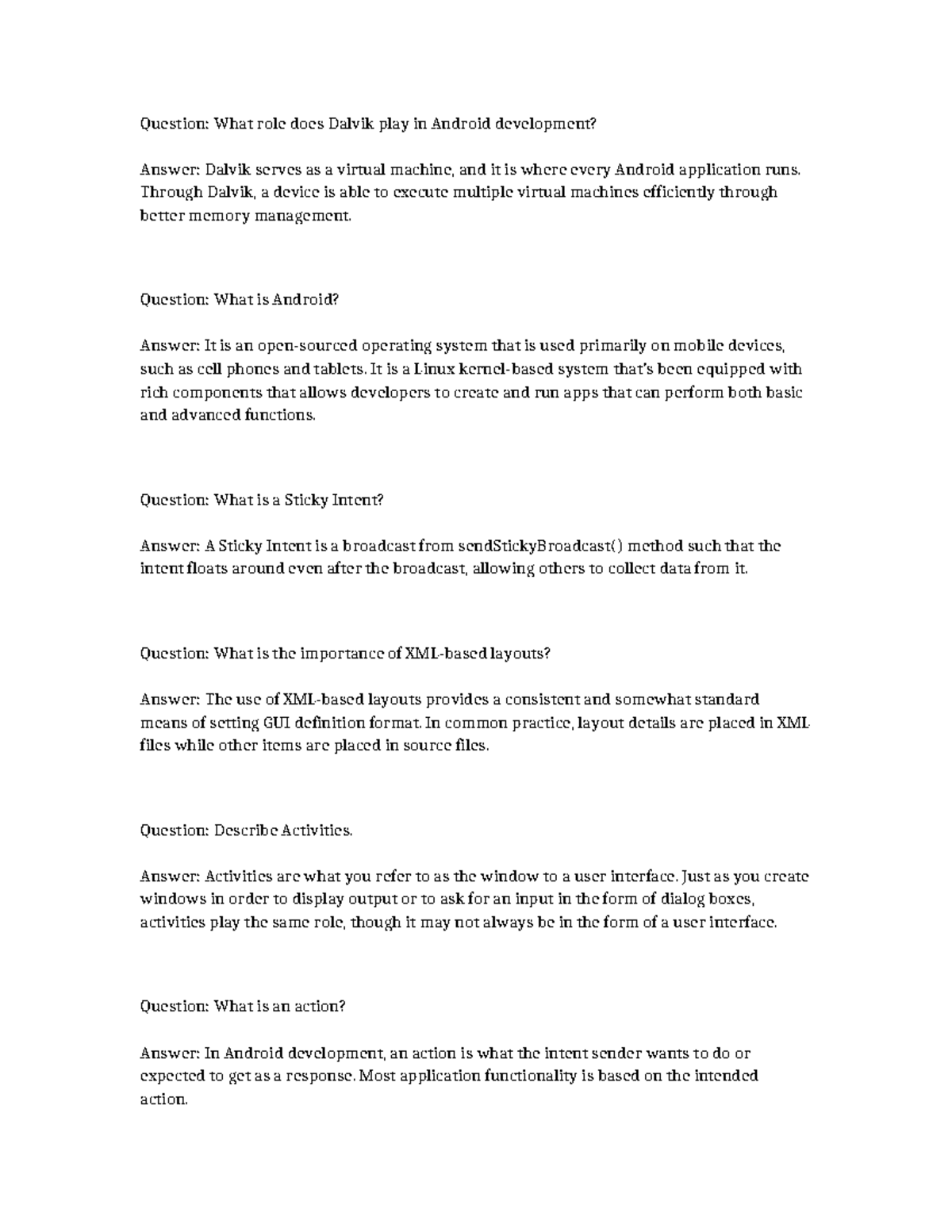 Menthene teals pharyngobranchii - Question: What role does Dalvik play ...