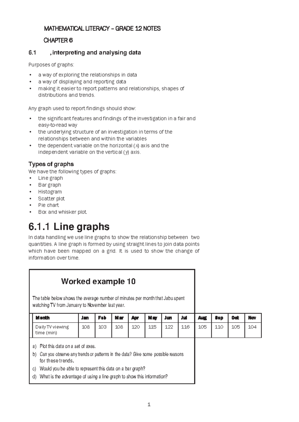 Mathematical Literacy Grade 12 Notes - ####### MATHEMATICAL LITERACY ...