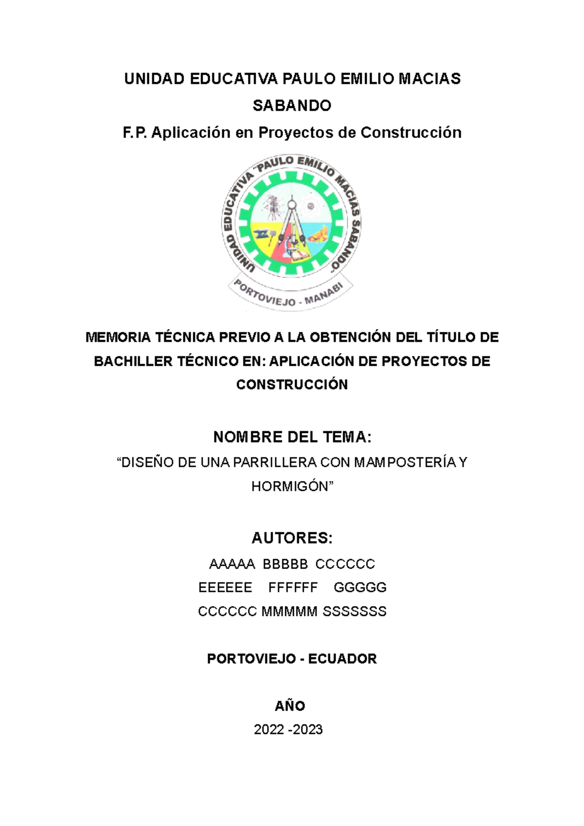 Modelo de Proyecto de Grado-APC-Hernán P - UNIDAD EDUCATIVA PAULO ...