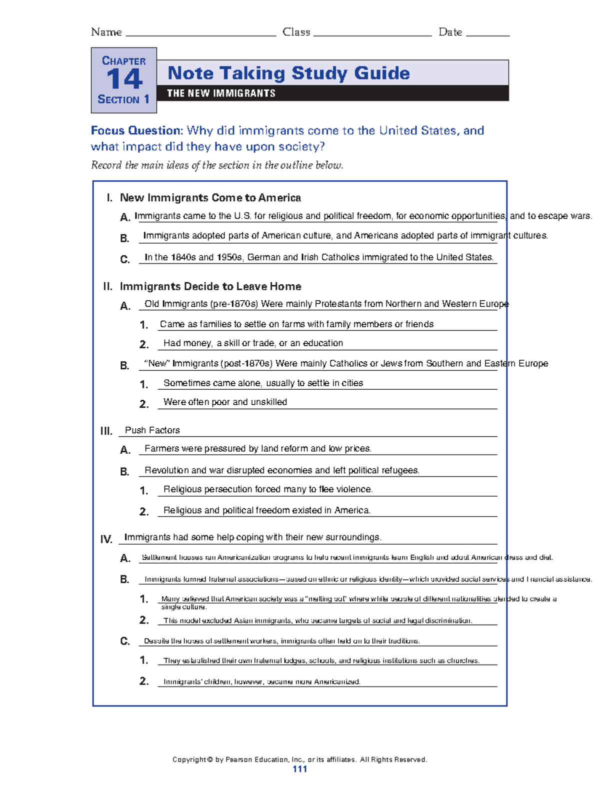 Riley Leavitt - The New Immigrants Graphic Organizer - Copyright © by ...