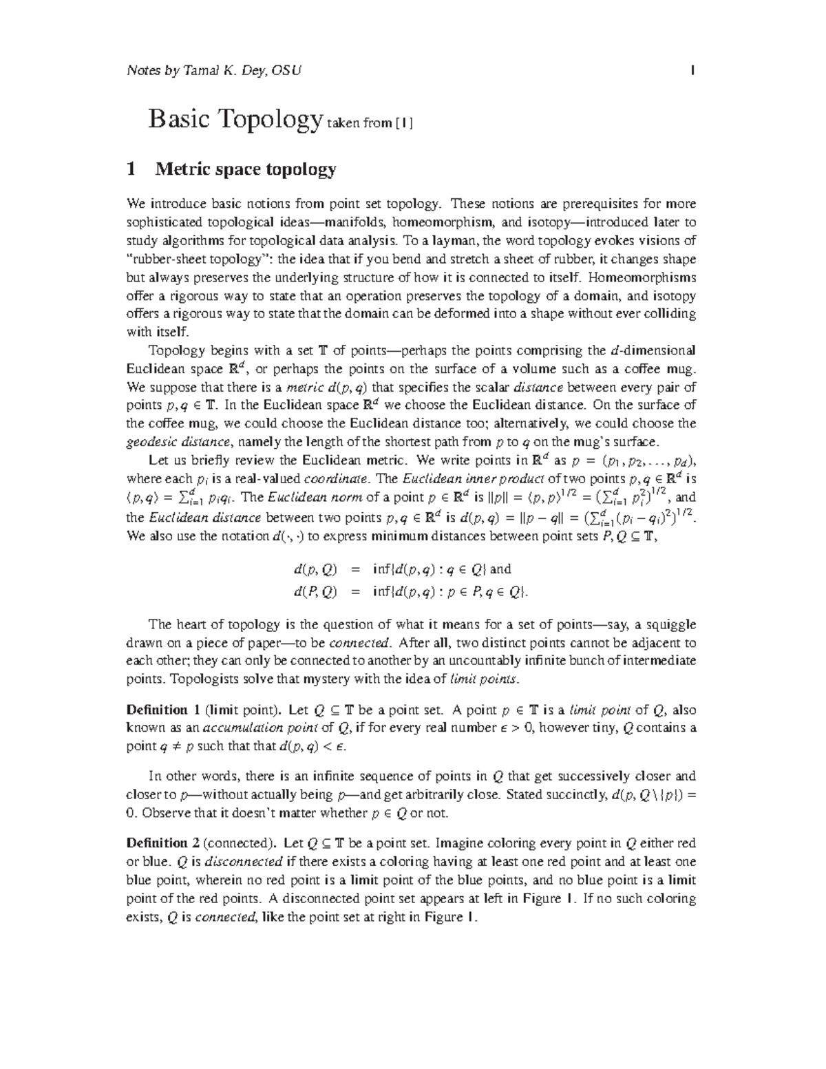 Summary - complete - Topic 1-10; subject 1-34 - Basic Topologytaken ...