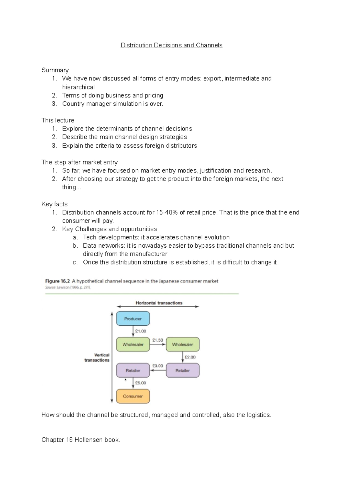 Distribution Decisions and Channels - Distribution Decisions and ...