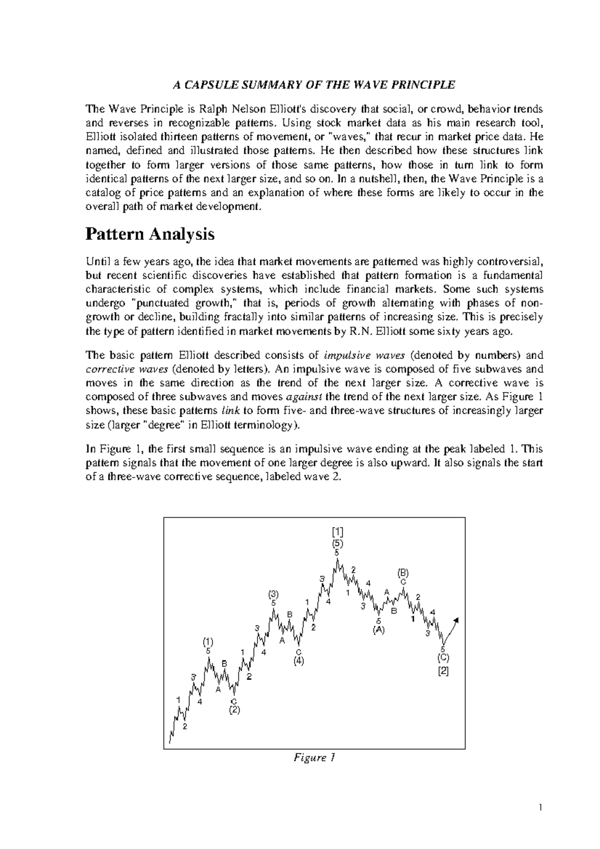 Elliott-wave-principle- part 1 - A CAPSULE SUMMARY OF THE WAVE ...