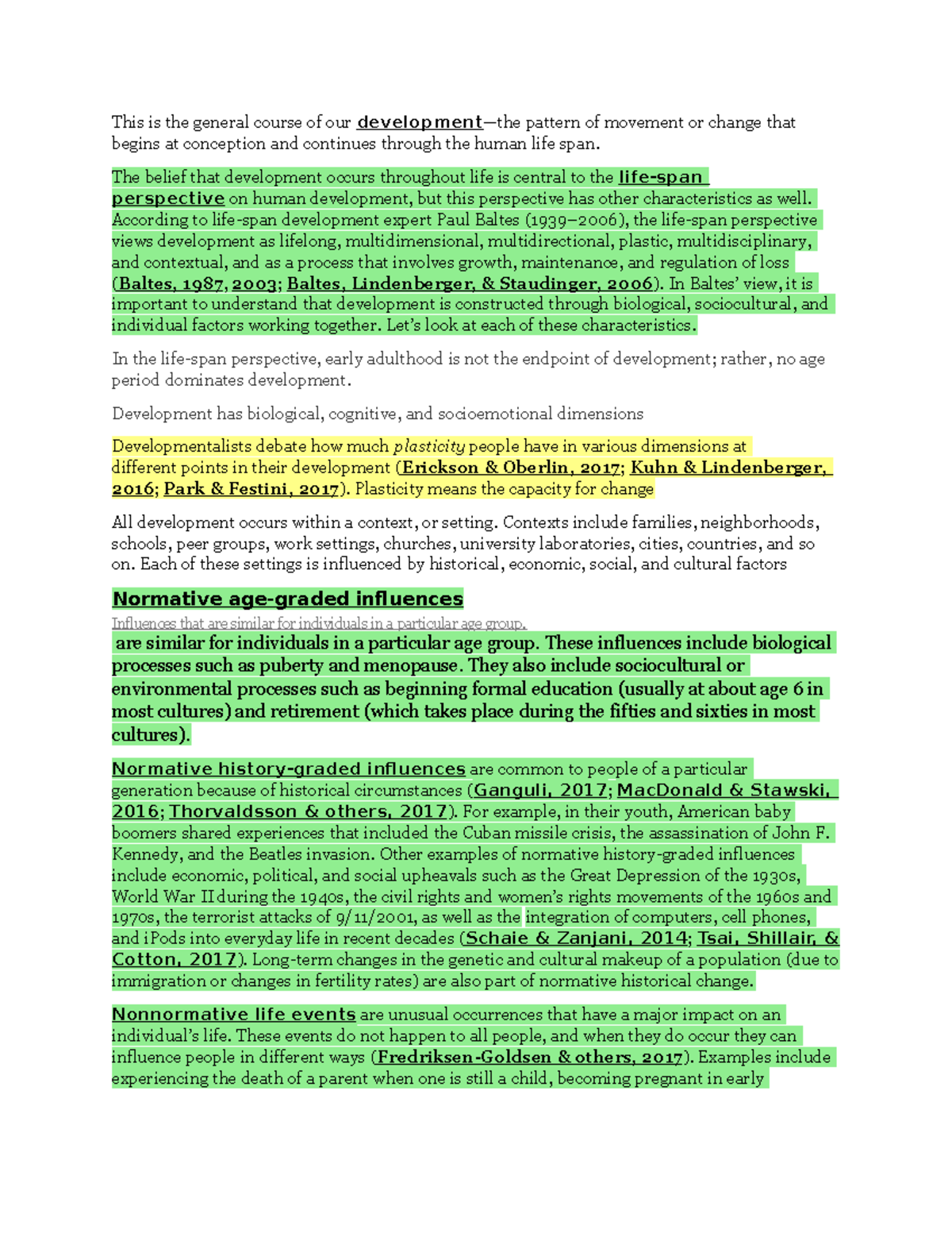 Dev Psyc Chapter 1- key terms, definitions - This is the general course ...