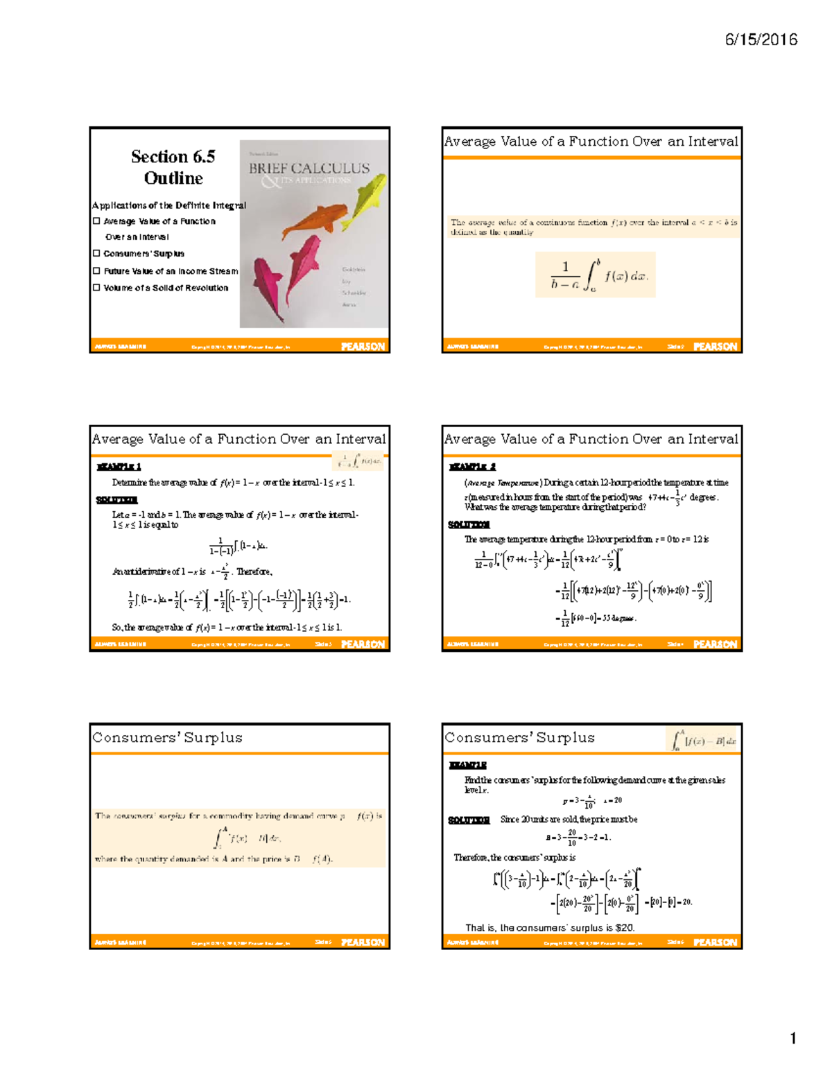 06 05 handout - Lecture notes 06 05 - 6/15/ 1 Copyright © 2014, 2010 ...