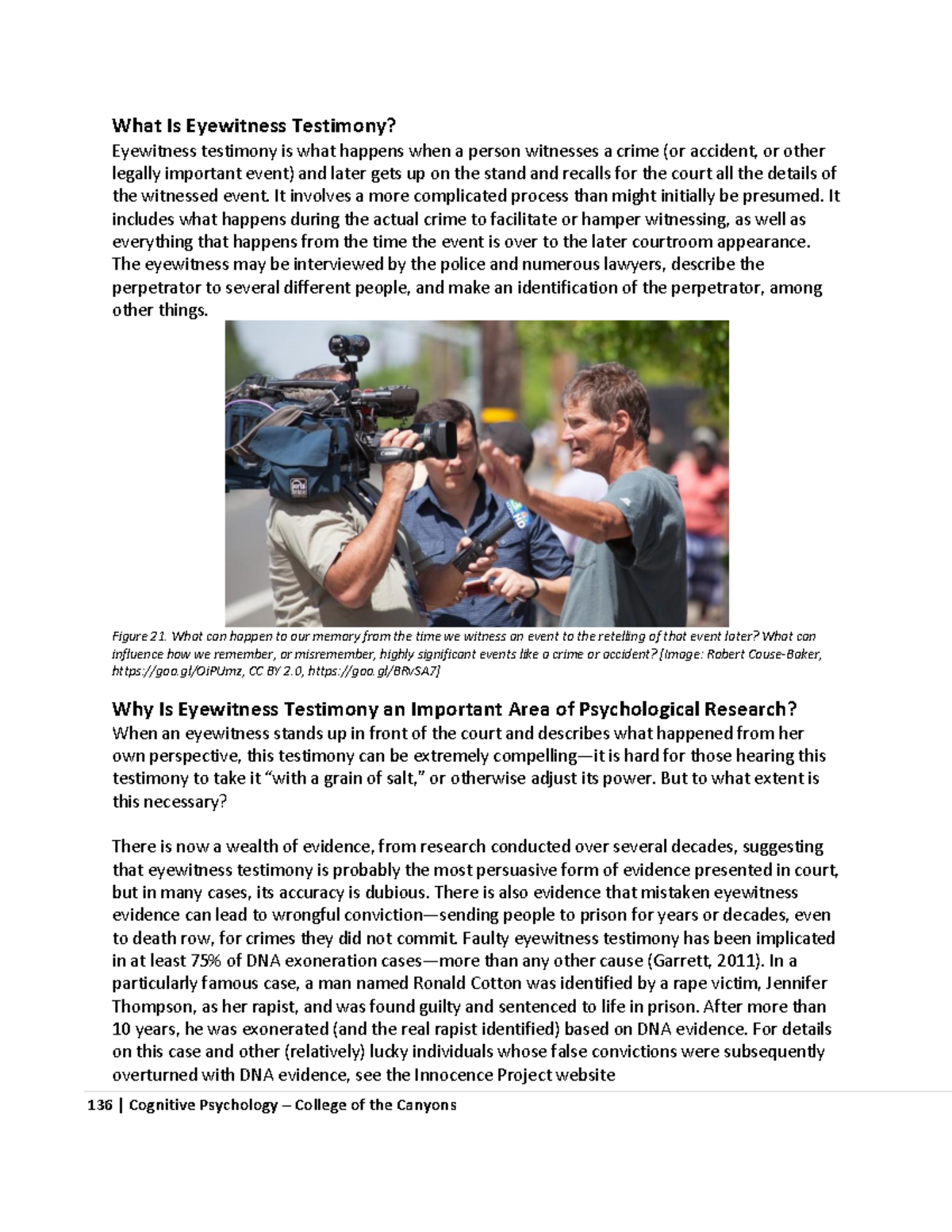 Psychology - History Cognitive 15 - What Is Eyewitness Testimony ...