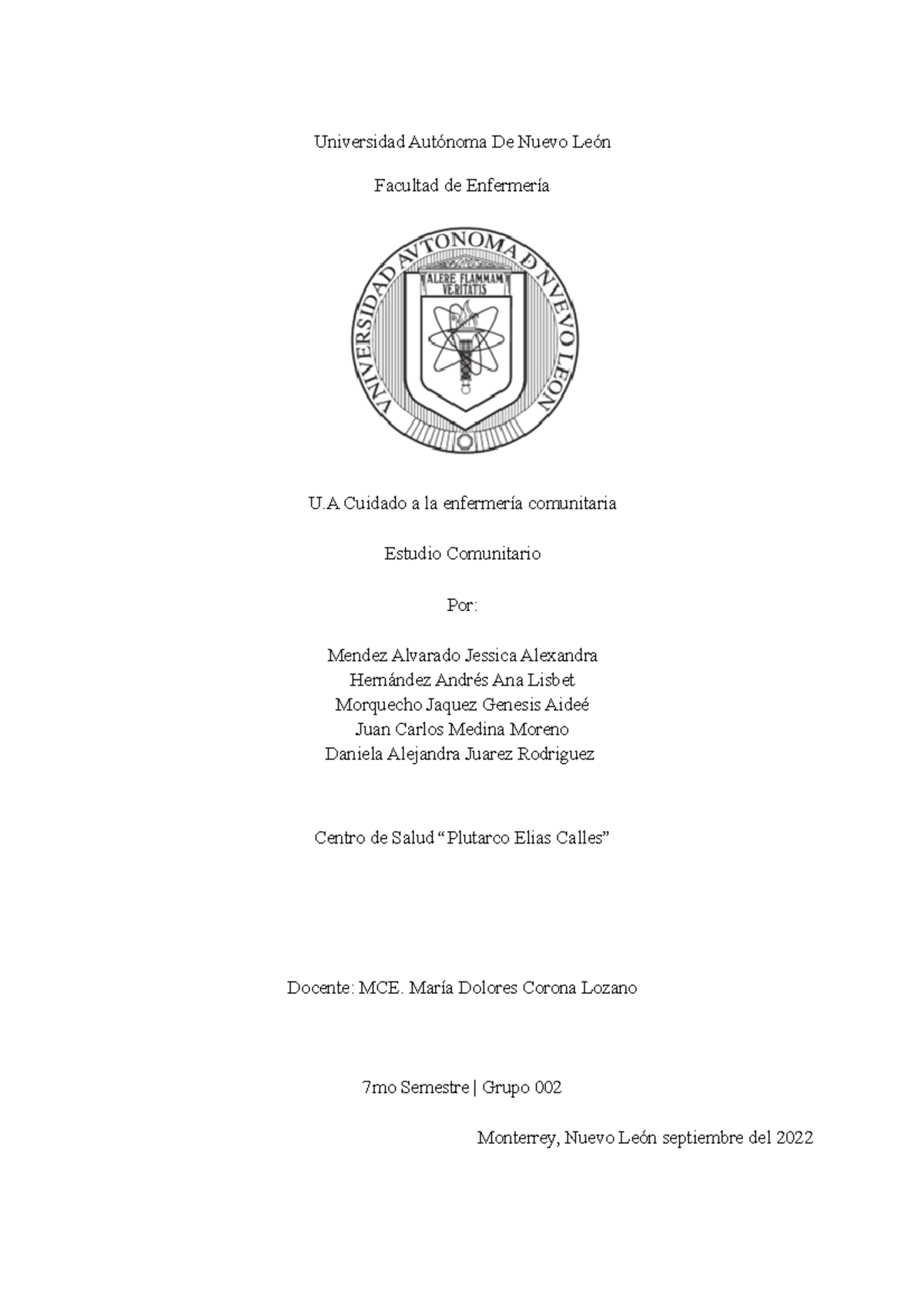 Estudio comunitario - looooooooooooooooooool - Universidad Autónoma De ...