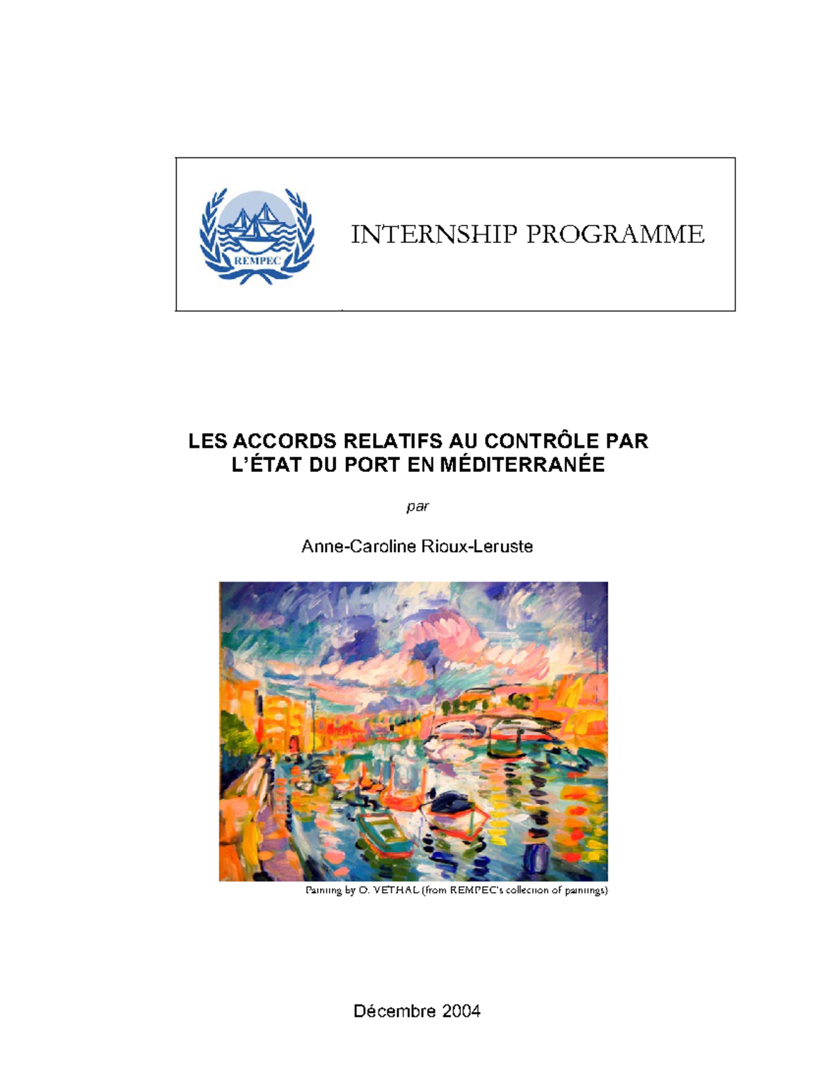 266. Port State Control (A Caroline Rioux) - INTERNSHIP PROGRAMME LES ...