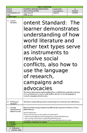 English 9 Q1 Mod 3 Week 3 - English 9 Quarter 1 – Module 3: Use ...