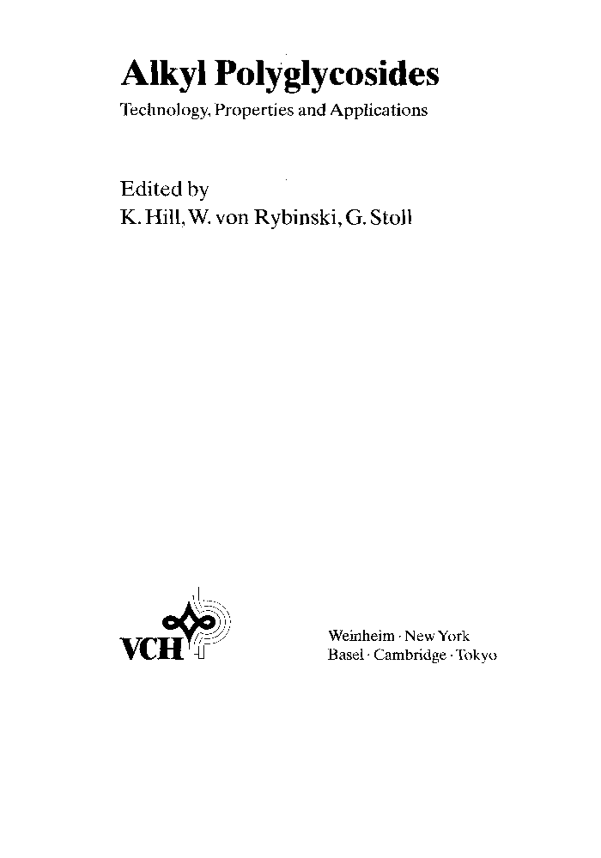 APG book1 - APG - Alkyl Polyglycosides Technology, Properties and ...