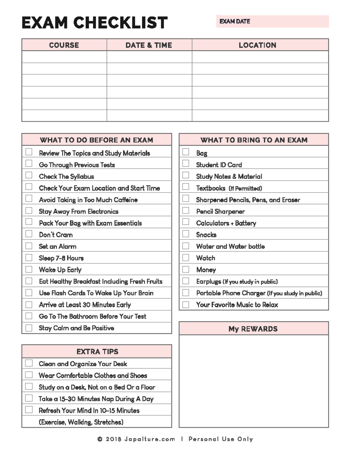 Exam-checklist - This is just the checklist that I use. - BIOL1020 ...
