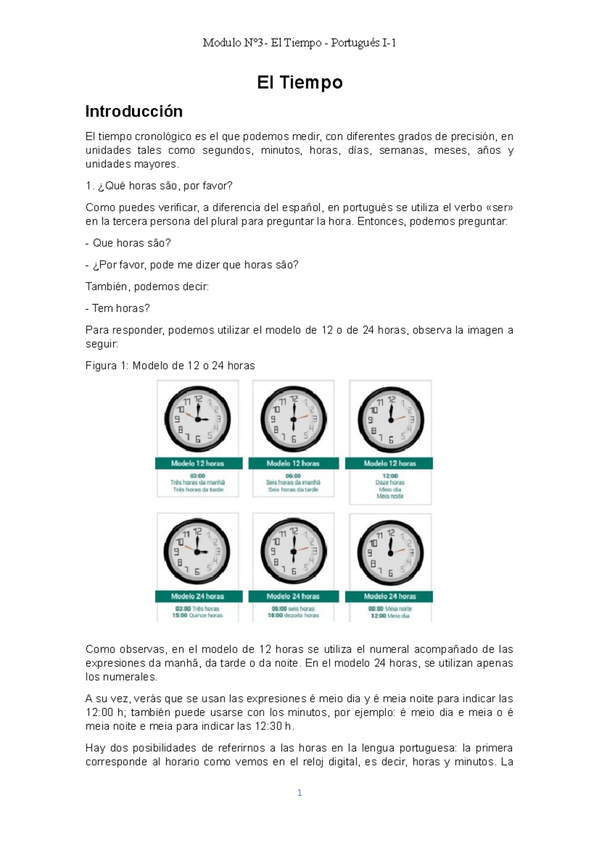El Tiempo-1 - El Tiempo-1. Modulo N3 y apuntes de clases. - El Tiempo ...