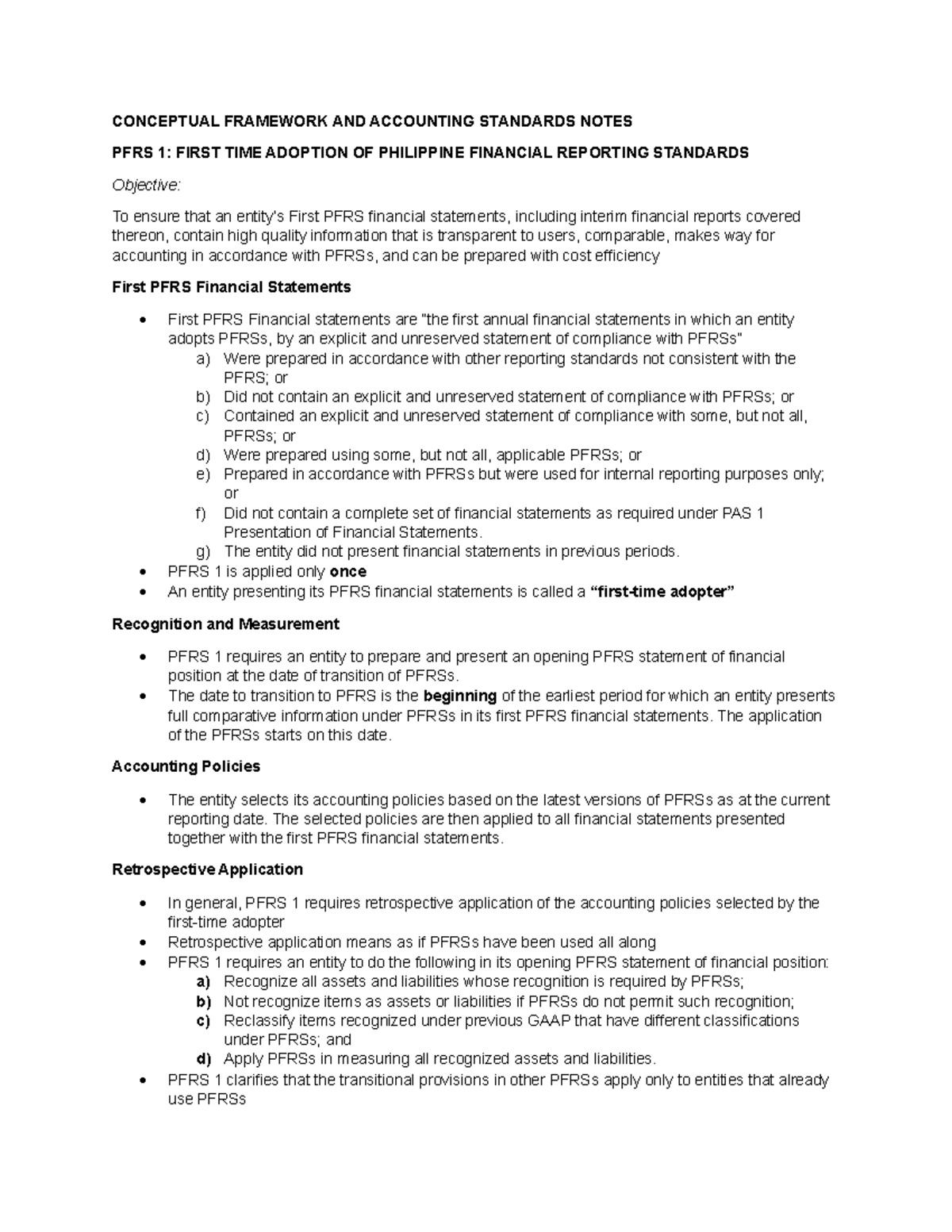 Conceptual Framework AND Accounting Standards Notes - CONCEPTUAL ...
