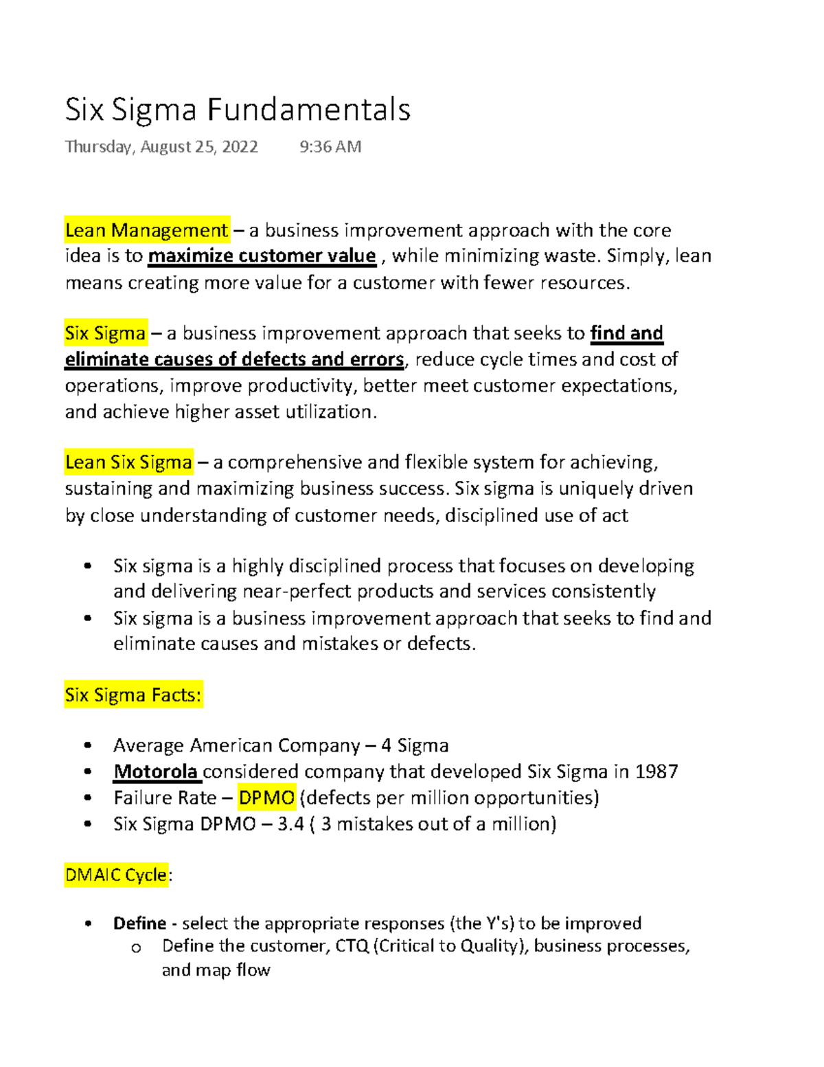 Six Sigma Fundamentals - Lean Management – a business improvement ...