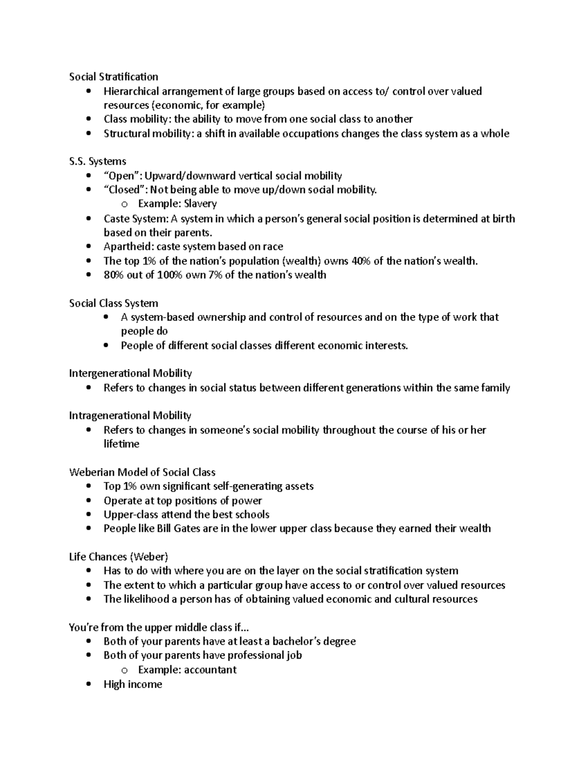Soc 101 Part 28 - Professor: Russell Castro - Social Stratification ...