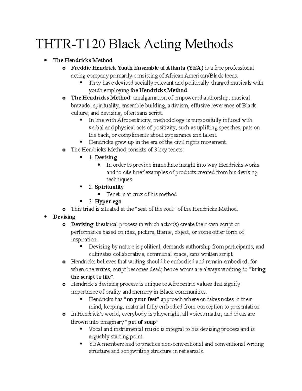 THTR-T120 Black Acting Methods - They have devised socially relevant ...