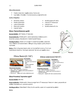 Physiotherapy I Lecture Notes - LECTURE 1: INTRODUCTION TO ...