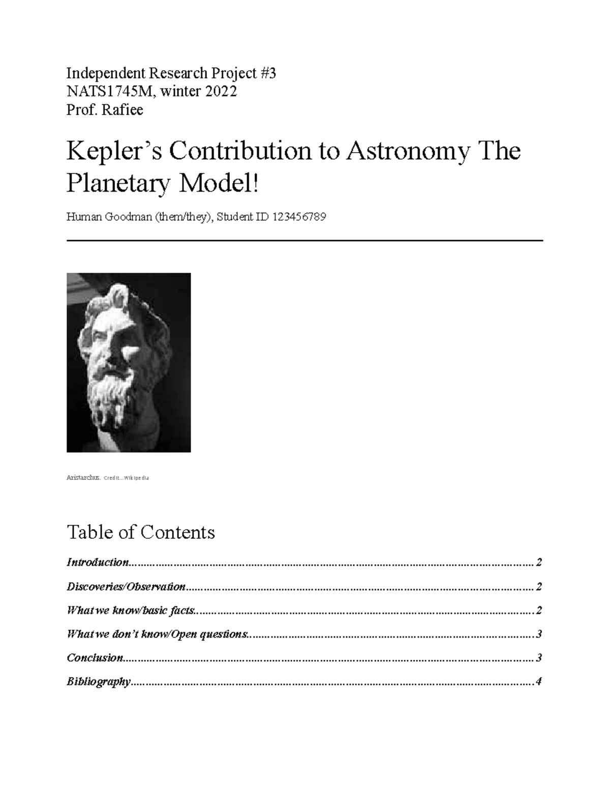 Kepler Contribution Template - Independent Research Project NATS1745M ...