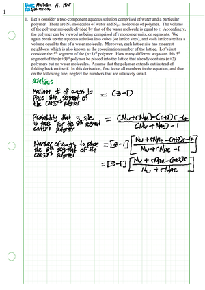 Bioengineering 100 - Professor Kamei - Problem Set 6 Solutions ...