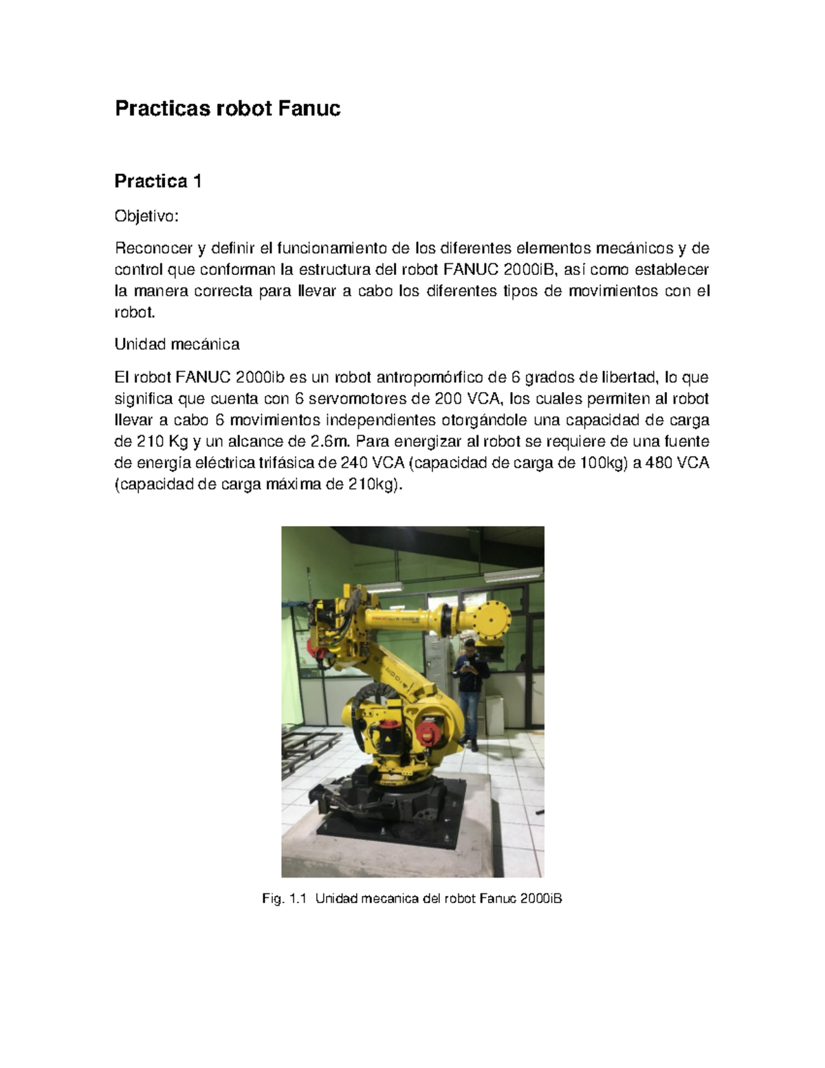 Fanuc Y CNC - Practicas robot Fanuc Practica 1 Objetivo: Reconocer y ...