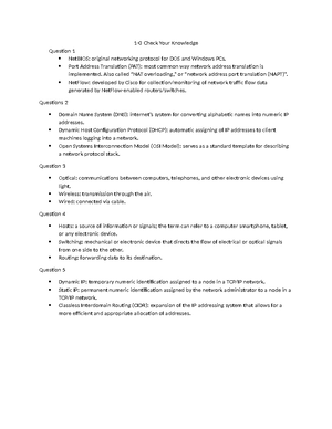2-0 Check Your Knowledge - 2-0 Knowledge Check Question 1 Packet ...