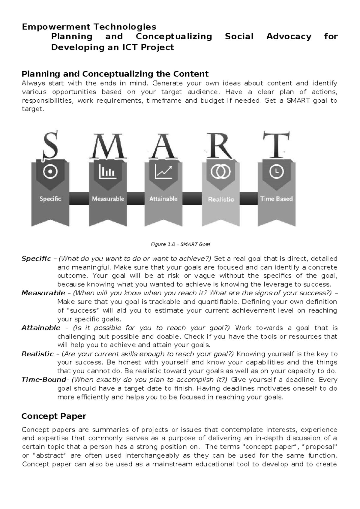 Planning and Conceptualizing Social Advocacy - Empowerment Technologies ...
