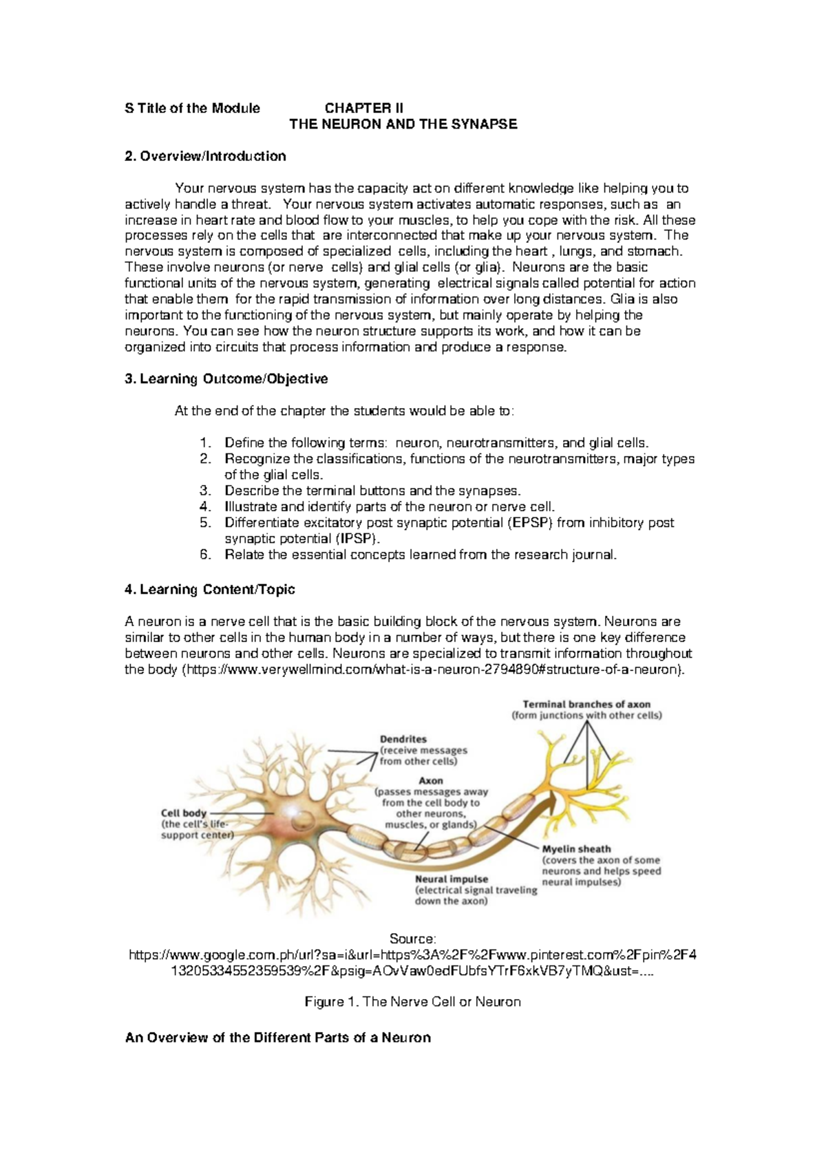 Physio Psych Module 2 - simple notes - S Title of the Module CHAPTER II ...