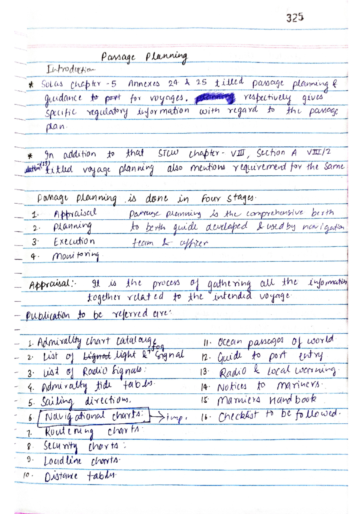 Passage planning original - computer science - Studocu