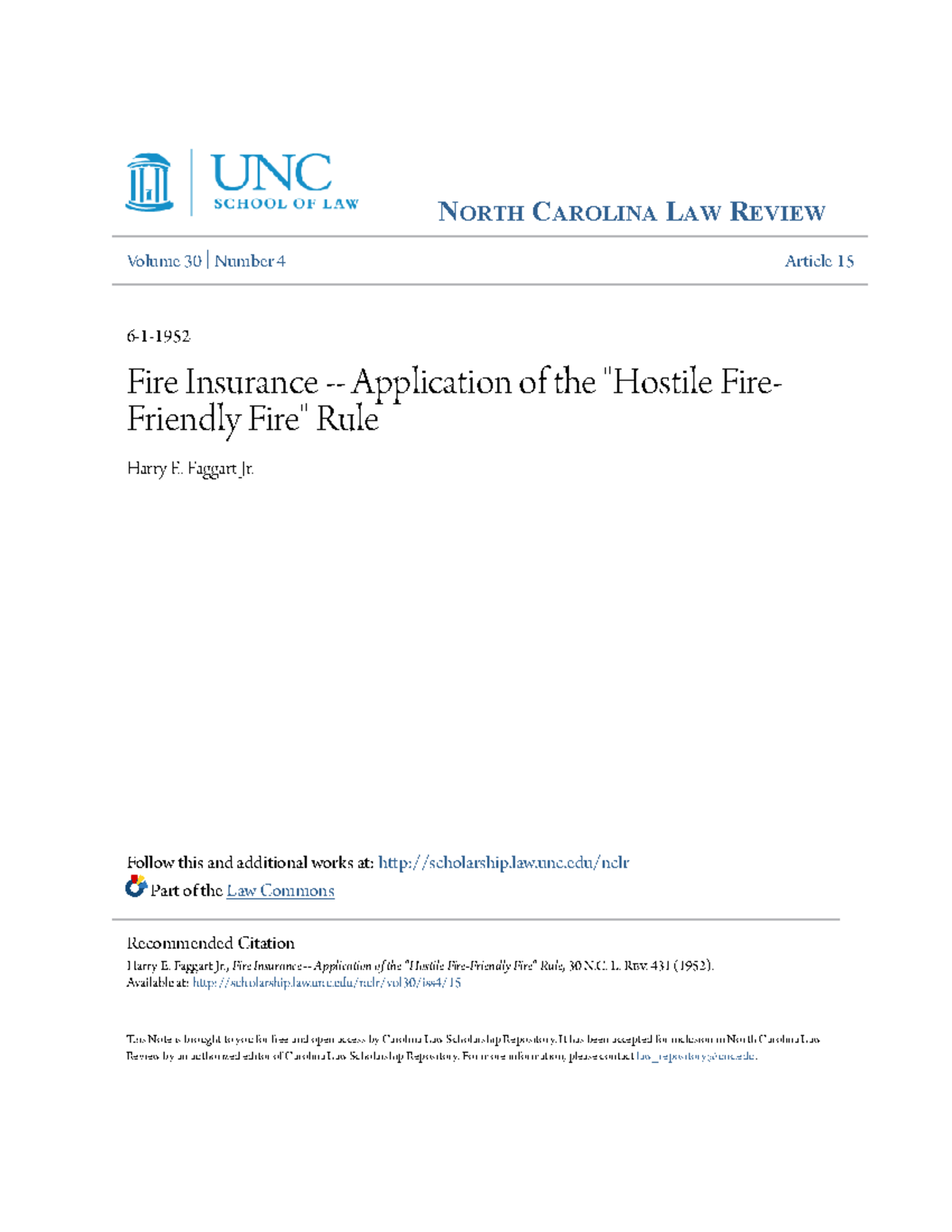 Fire Insurance - Application of the Hostile Fire-Friendly Fire - NORTH ...