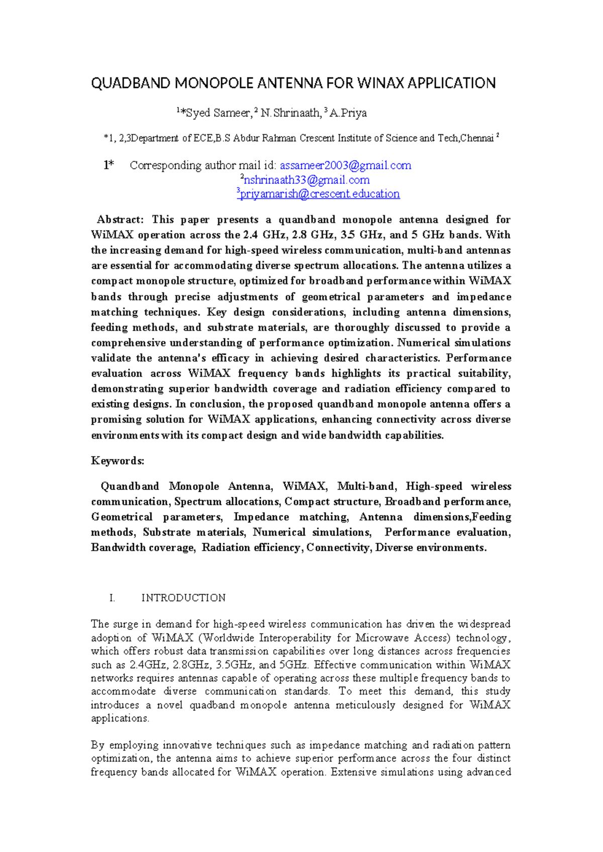 Quadband Monopole Antenna FOR Winax Application - QUADBAND MONOPOLE ...