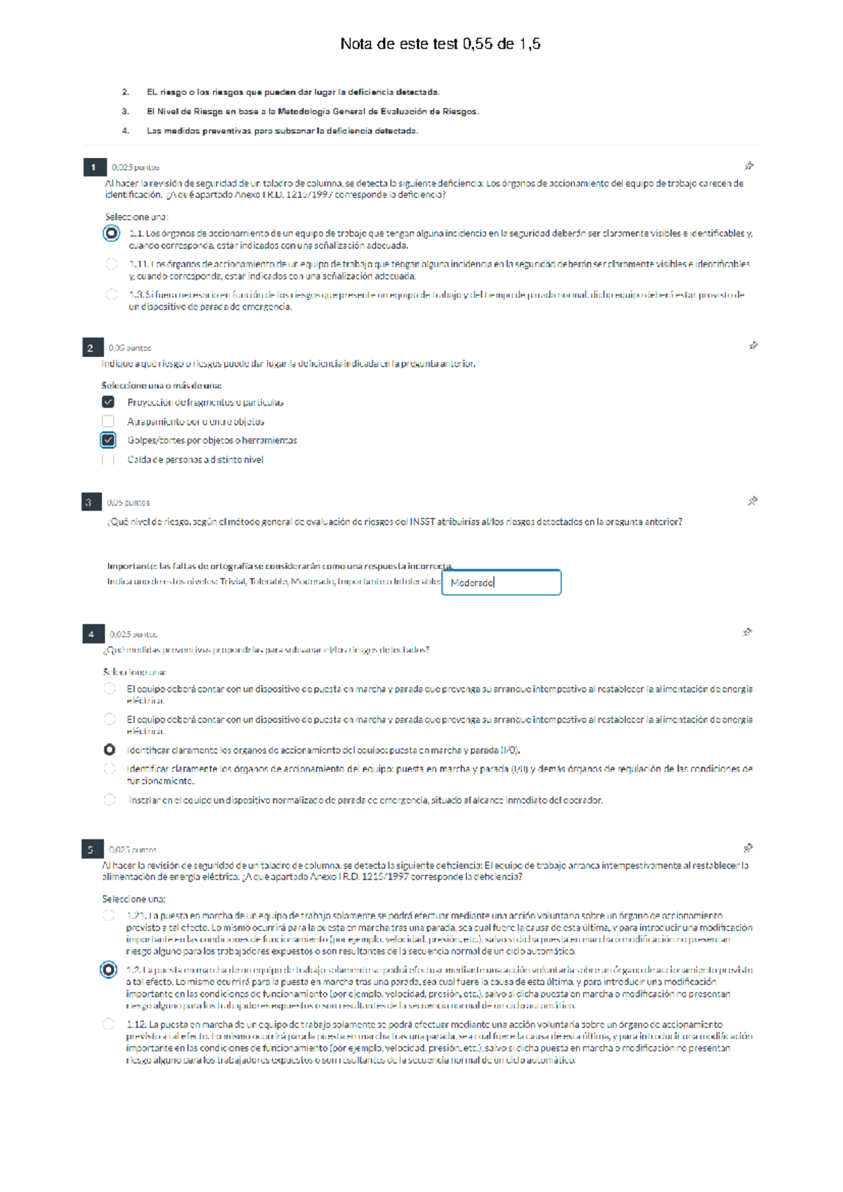 A5 CP2 - Caso Práctico 2. 40 preguntas tipo test - Nota de este test 0 ...
