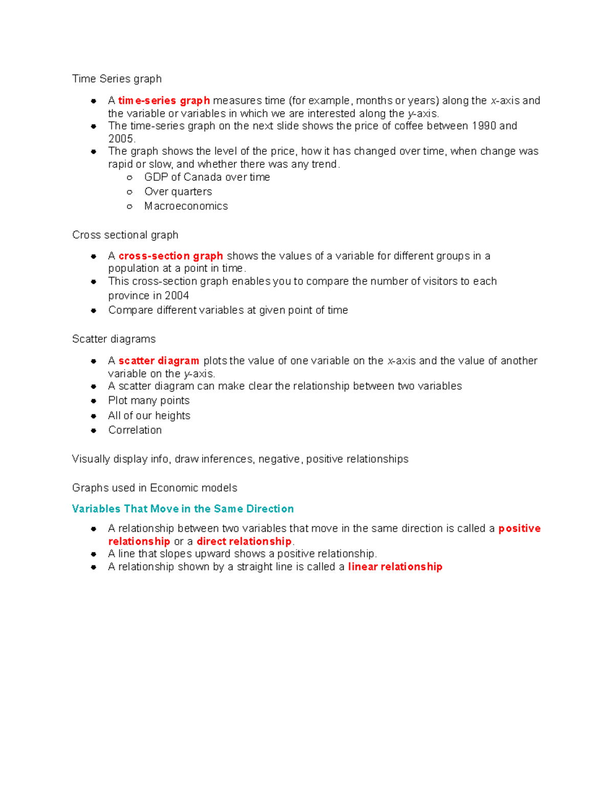 Chapter 1 Appendix notes - Time Series graph A time-series graph ...