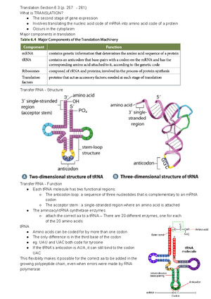 BIO 1A03 TEST 2,,,,,,,,, - Theme 2 Module 3: Translation · Identify the ...