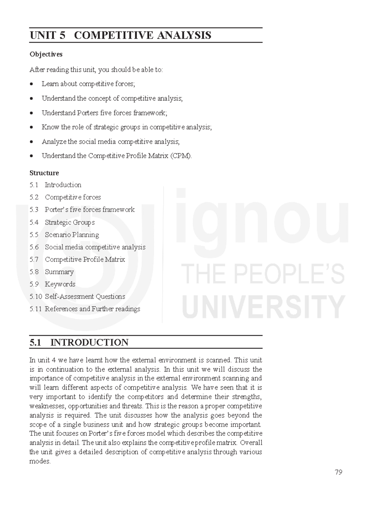Unit-5 - Usefull - External Environment UNIT 5 COMPETITIVE ANALYSIS ...