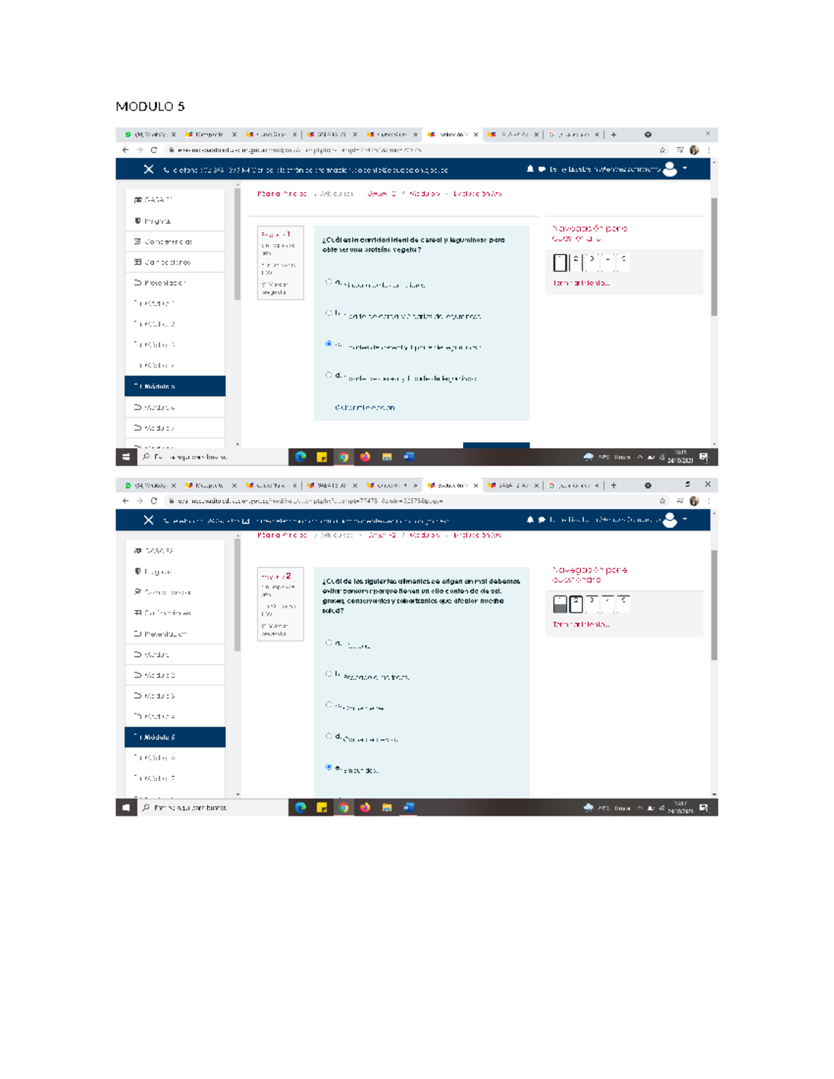 Curso gaba - alimentacion saludable - filosofia de la educación - MODULO MODULO MODULO MODULO ...