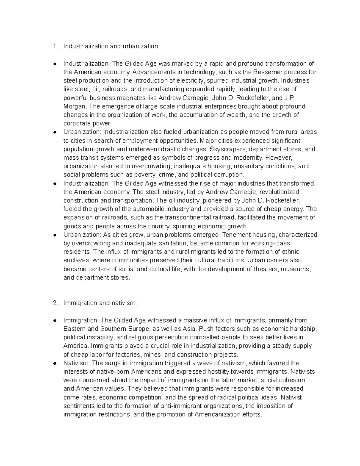 Unit 7 Apush - Industrialization and urbanization: Industrialization ...