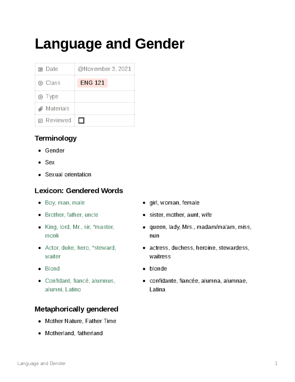 Language and Gender - Dr. Tove Larsson 11/3/21 - Language and Gender ...