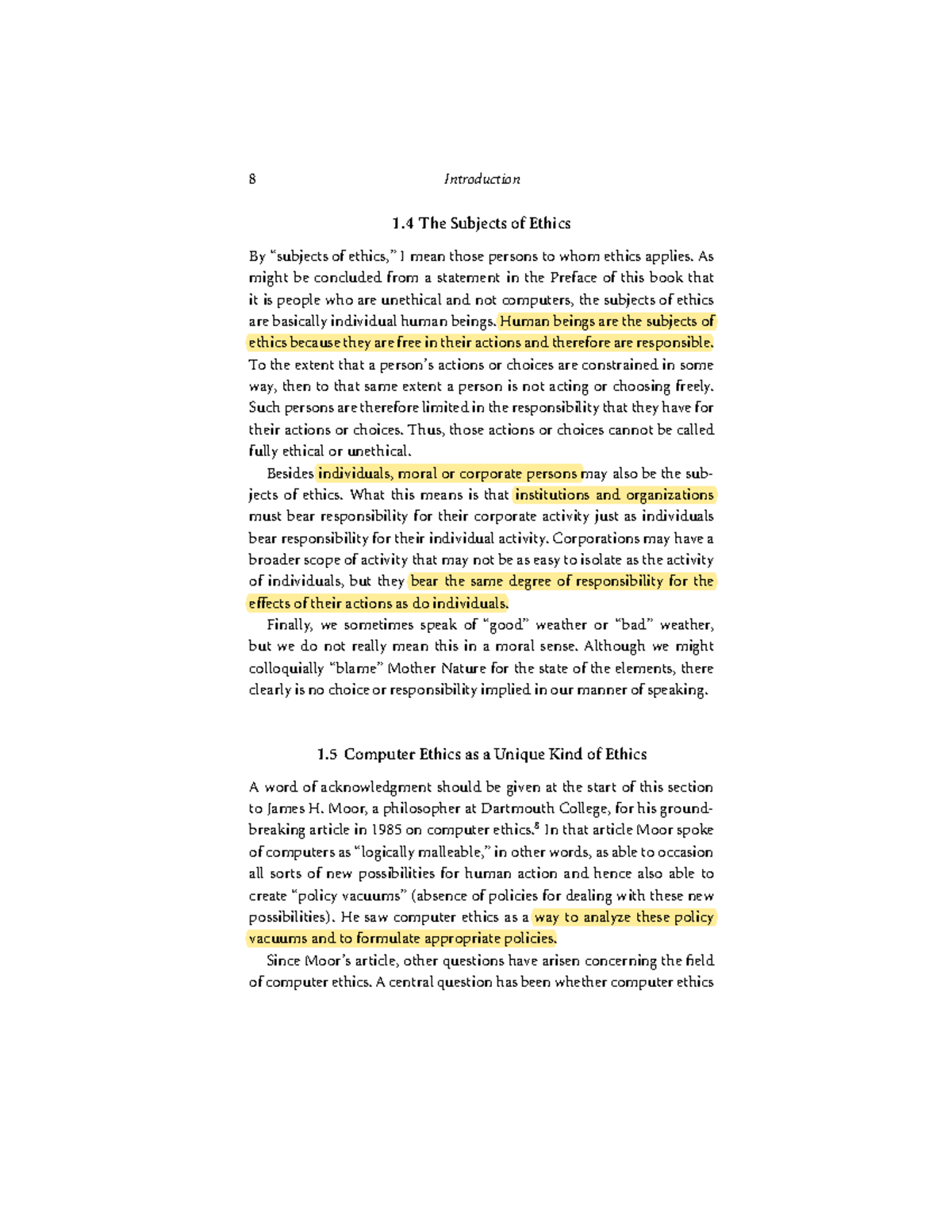 SQ4R reading activity - Lecture notes 1 - 8 Introduction 1 The Subjects ...