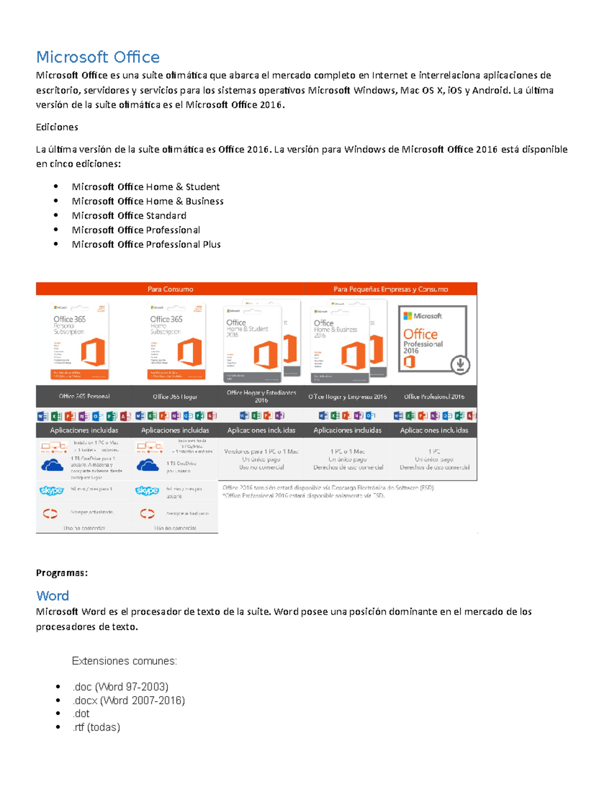 Microsoft Office - Apuntes 1 - Microsoft Office Microsoft Office es una ...